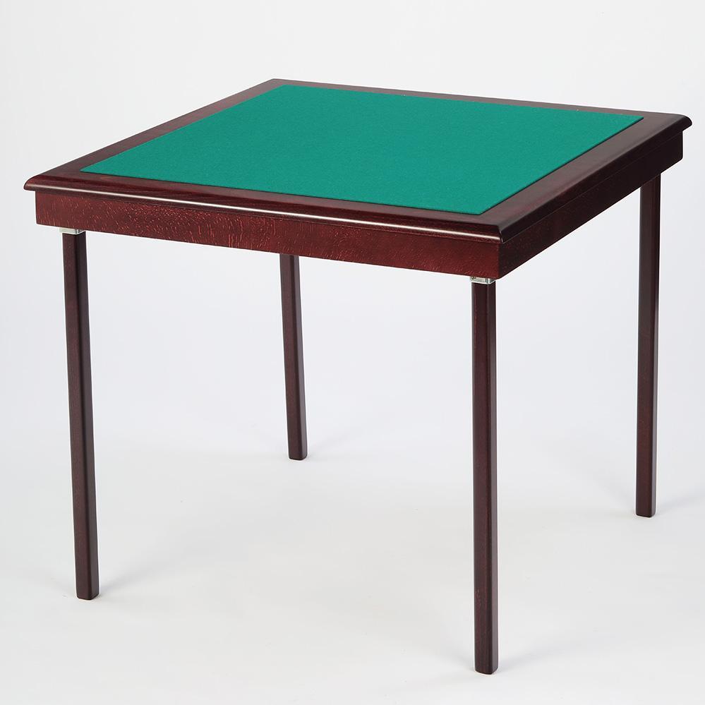 Pelissier Royal card table with mahogany finish and green baize - New ...