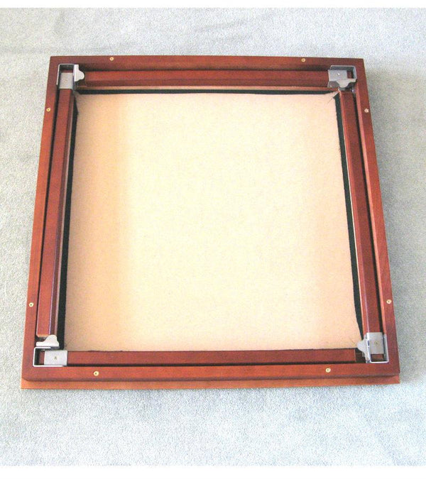 Pelissier Royal card table with walnut finish wood and green baize ...